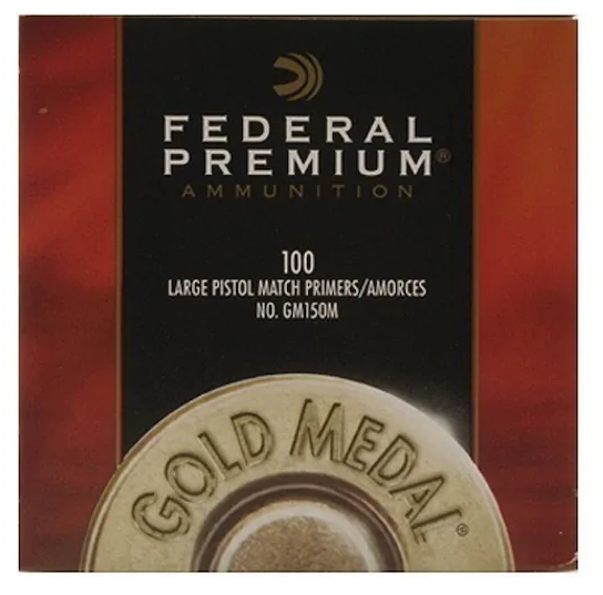 Buy Federal Premium Gold Medal Large Pistol Match Primers #150M Box of ...